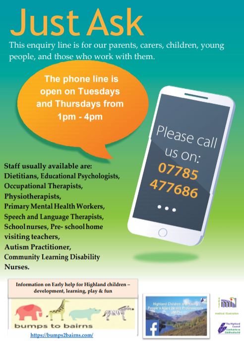 ‘Just Ask’ – Helpline for pupils/parents/carers in the Highlands ...