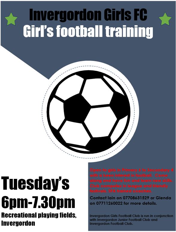 Invergordon Girls Football Training Sessions | Invergordon Academy